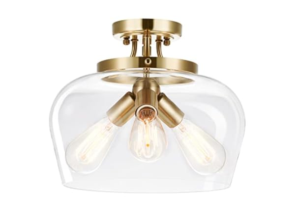 The 10 Best Brushed Brass Ceiling Light Fixtures of 2024 (Reviews ...